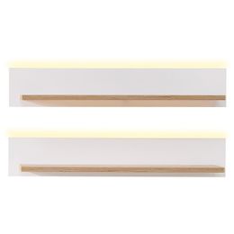 Innostyle Wandboard »Memphis 2er Set Wandboard, 100x15x23cm (B/H/T)« LED-Beleuchtung weiß/Artisan Eiche