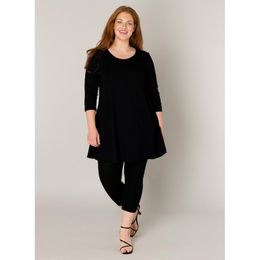 Base Level Curvy Tunikashirt »Aria« mit Rundhalsausschnitt black 44 44 Langes Tunika-Shirt Aria von BASE-LEVEL-CURVY