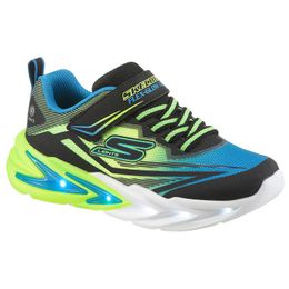 Skechers Sneaker »FLEX-GLOW ULTRA« Klettschuh zum Schlüpfen, Größenschablone zum Download schwarz-neongelb 32 32 Skechers Sneaker mit cooler...