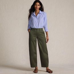 LANDS' END Barrel-Chinos High Waist, Damen,  Gr&uuml;n, Baumwolle/Elasthan, by Lands' End