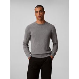 Calvin Klein Strickpullover &raquo;LS SUPIMA COTTON CREW 14GG&laquo; Mit Rundhalsausschnitt Medium Grey Htr S S Klassischer Strickpullover von Calvin Klein...