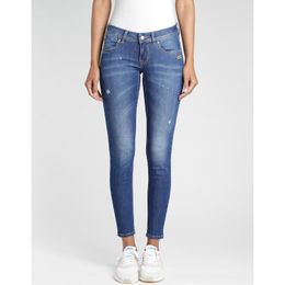 Gang Skinny-fit-Jeans &raquo;Jeans Skinny fit 94FAYE&laquo; denim blau 26 - Normalgr&ouml;&szlig;en Normalgr&ouml;&szlig;en 26 Verdeckter Zip-Fly