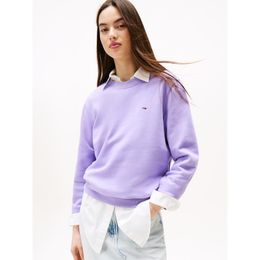Tommy Jeans Sweatshirt &raquo;TJW REG S FLAG CREW&laquo;, mit Logostickerei Ophelia Purple L (40) L (40) Damen-Sweatshirt von Tommy Jeans