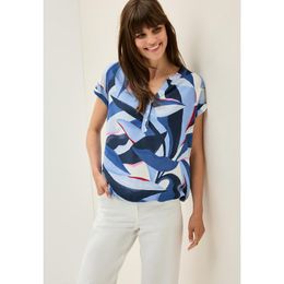 Cecil Damen Kurzarmbluse mit All-Over Print XS (36)