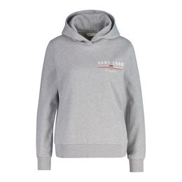 Gant Hoodie »REG GRAPHIC HOODIE«, gerippte Abschlüsse, Kapuze ohne Kordel LIGHT GREY MELANGE L L Kapuzensweatshirt von Gant