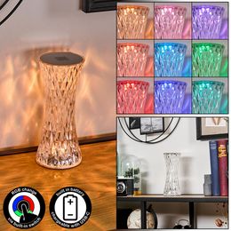 hofstein Pilzlampe Balsa Tischleuchte LED Transparent, Klar, 1-flammig, Farbwechsler