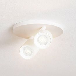 ARCCHIO Strahler Brinja, weiß, rund, Ø 7 cm, 2-flammig, GU10
