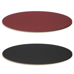 50 x Dekoplatte "Oval" in Weinrot/Schwarz 300 x 200 x 4 mm
