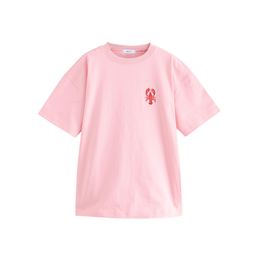 next T-Shirt Damen Gr&ouml;&szlig;e M hellpink / knallrot / wei&szlig;
