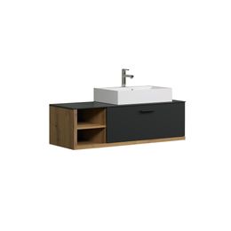 TRENDTEAM Waschbecken mit Unterschrank 'Synnax' anthrazit 120 x 48 x 45 cm