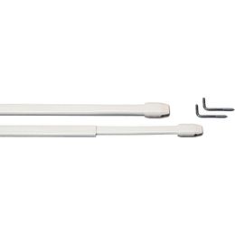 Scheibenstange Indeko "Scheibenstange ausziehbar 1-läufig, 2 Stück" Gr. 2, weiß, Ø:11mm, Eisen, Gardinenstangen