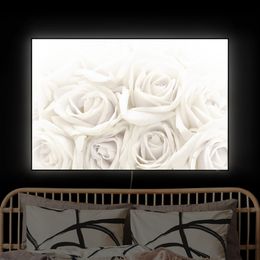 LED-Wechselbild Wei&szlig;e Rosen