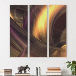 Bilderwelten 3-teiliges Leinwandbild - Quadrat Enchanted Fire