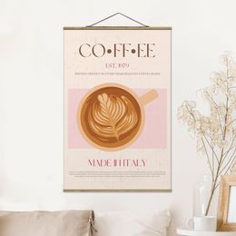 Bilderwelten Stoffbild mit Posterleisten Vintageposter - Latte