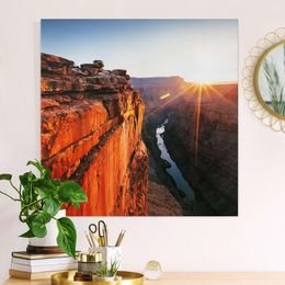 Bilderwelten Leinwandbild Sonne im Grand Canyon