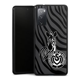 DeinDesign Galaxy S20 FE 5G Handy Silikon H&uuml;lle Case schwarz Handyh&uuml;lle Zebra Msv Duisburg Muster