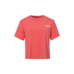 HUGO UNDERWEAR Damen Rundhalsshirt "UNITE_T-SHIRT", Gr. XL, rot, Single Jersey, Obermaterial: 93% Viskose, 7% Elasthan, Shirts, mit Logo-Print