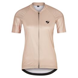 Ziener Damen Radtrikot "NESTELA", beige, Gr. 38, Obermaterial: 1. 100% Polyester; 2. 86% Polyester, 14% Elasthan, Trikots