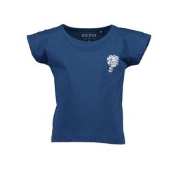 Blue Seven M&auml;dchen Kurzarmshirt, blau, Gr. 92, bedruckt, Single Jersey, Obermaterial: 100% Baumwolle, Shirts