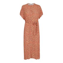 Desires Kleid 'Bia' Damen Größe 38 pfirsich / dunkelorange / burgunder / schwarz Winterkleid