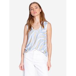 PJ Salvage Top Damen Gr&ouml;&szlig;e L hellblau / hellgelb / wei&szlig;