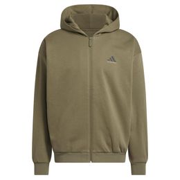 adidas Performance Athletic Zip-Up Hoodie 'Basketball Full-Zip (Gender Neutral)' male Green size S