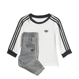 adidas originals Sweatsuit 'Denim Long Sleeve Tee Set' boy White size 104