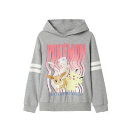 name it Sweatshirt 'NKFJIXaba Pokemon' M&auml;dchen Gr&ouml;&szlig;e 134/140 gelb / graumeliert / knallrot / wei&szlig;