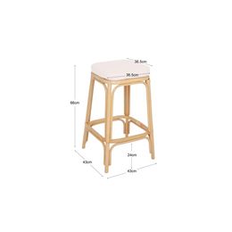 M&ouml;bel Kraft Barhocker 2er-Set beige Ma&szlig;e (cm): B: 43 H: 66 &raquo; M&ouml;bel Kraft