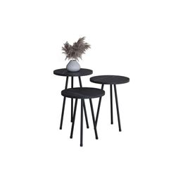 M&ouml;bel Kraft Couchtisch 3er-Set schwarz Ma&szlig;e (cm): B: 35 H: 52 &raquo; M&ouml;bel Kraft