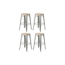 M&ouml;bel Kraft Barhocker 4er-Set grau Ma&szlig;e (cm): B: 43 H: 75 &raquo; M&ouml;bel Kraft