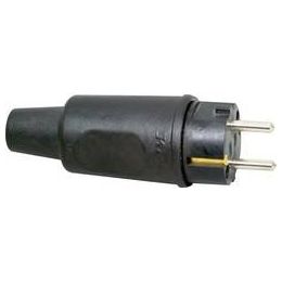 Kopp 179516009 Schutzkontaktstecker PA, Gummi 230 V Schwarz IP44