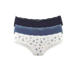 VIVANCE BY LASCANA Brasilslip mehrfarbig Gr. 44/46 f&uuml;r Damen. Mit Spitze. Bequem. Nachhaltig.