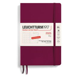 LEUCHTTURM1917 Monatsplaner & Notizbuch in Bordeaux - B6+ - 56% | Buero-schulbedarf
