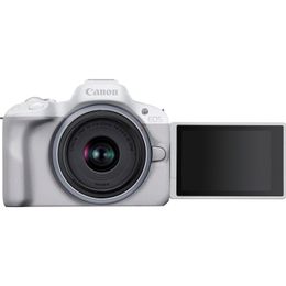 Canon EOS R50 Kit (18 - 45 mm, 24.20 Mpx, APS-C / DX), Kamera, Weiss
