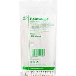L&R, Verbandsmaterial, Raucotupf Stieltupfer kleiner Wattekopf, 100 St. Tupfer