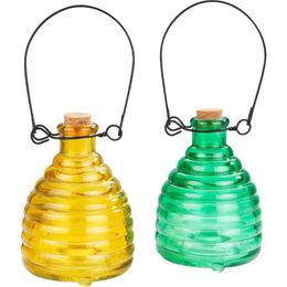 Wenko, Tierfalle, Wespenfalle aus Glas, farbig, 2 Stück