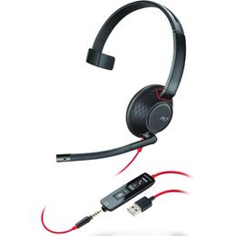 Poly Blackwire 5210 (Kabelgebunden, USB-A), Office Headset, Schwarz