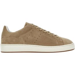 Hogan Low-Top Sneaker - H672 Sneaker Sand Suede - Gr. UK_6 - in Beige - f&uuml;r Damen