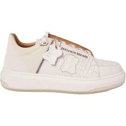 BENJAMIN BERNER Low-Top Sneaker - Benjamin Berner Theo Sneakers Wit Theo Crocodile - Gr. 42 (EU) - in Wei&szlig; - f&uuml;r Damen