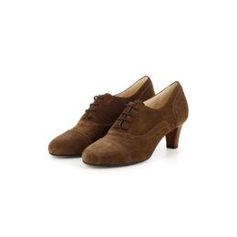 Evita GIUSY Damen Schn&uuml;rpumps - Rauleder Braun 38