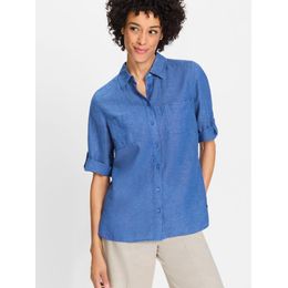 Olsen Bluse Damen Größe L blau