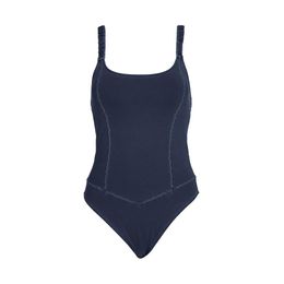 Calvin Klein Swimwear Badeanzug Damen Gr&ouml;&szlig;e M enzian / hellblau