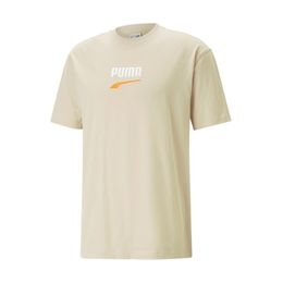 Puma Funktionsshirt 'Downtown' Herren Gr&ouml;&szlig;e XXL kitt / orange / wei&szlig;