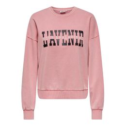 Only Sweatshirt 'ONLPenelope' Damen Gr&ouml;&szlig;e XS pitaya / schwarz / wei&szlig;