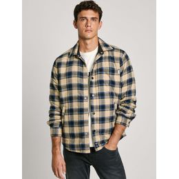 Pepe Jeans Hemd 'Steeve' Herren Gr&ouml;&szlig;e L beige / navy