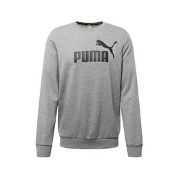 Puma Sportsweatshirt 'Ess' Herren Größe M graumeliert / schwarz