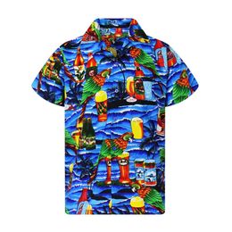 King Kameha Shirt 'Parrot Beer' male Blue size 4XL