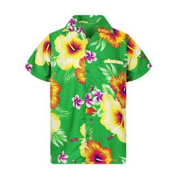King Kameha Shirt 'Paradise Flower' male Green size XL