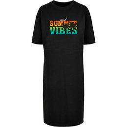 Merchcode Kleid 'Good Summer Vibes' Damen Größe 34 blau / grün / orange / schwarz Winterkleid